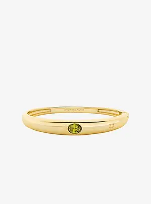 Michael Kors Oval Stone Bangle - Gold