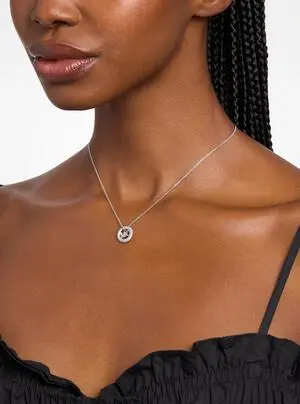 Michael Kors Pavé And Logo Charm Two-tone Necklace