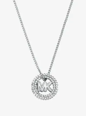 Michael Kors Pavé And Logo Charm Two-tone Necklace
