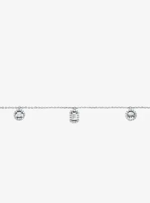Michael Kors Sterling Mixed Charm Pavé Necklace