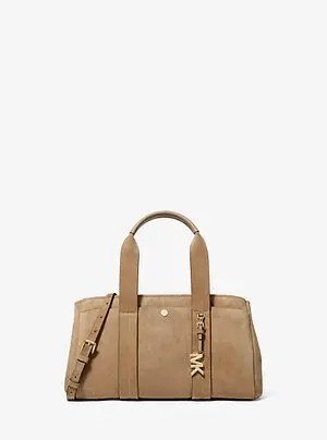 Michael Kors Romee Small Suede Satchel - Natural
