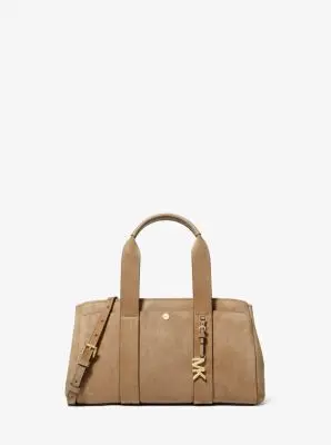 Michael Kors Romee Small Suede Satchel - Natural