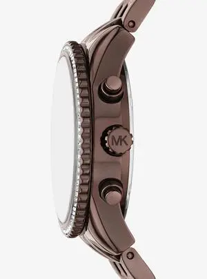 Michael Kors Pave Studded Mini Bryant Watch - Brown