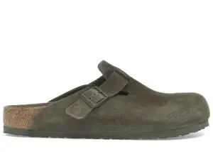 BIRKENSTOCK Boston Suede Clogs - Thyme