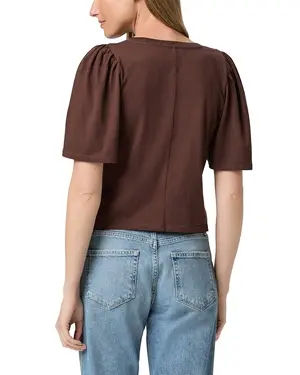 Paige Sigrid Puff Sleeve Tee - Tamarind