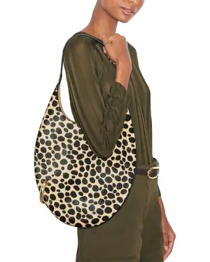 Tory Burch Pierced Printed Calf Hair Shoulder Bag
