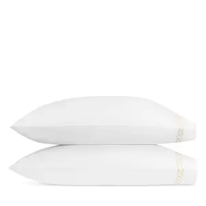 MATOUK Classic Chain King Pillow Case, Pair - Ivory