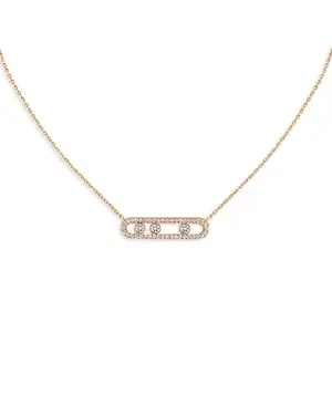Messika Diamond Move Pavé 18k Necklace - Pink Gold