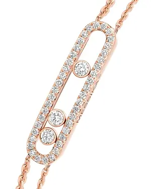 Messika Diamond Move Pave Bracelet In 18k - Pink Gold