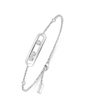 Messika Diamond And 18k Baby Move Bracelet - White Gold