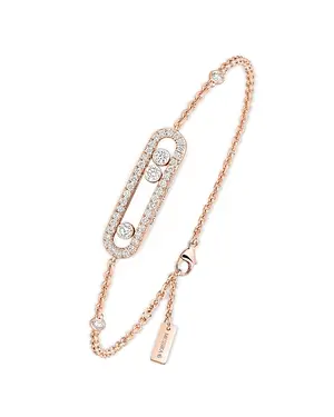 Messika Diamond Baby Move Pave Bracelet - Pink Gold