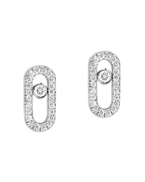 Messika Diamond And 18k Stud Earrings - White Gold