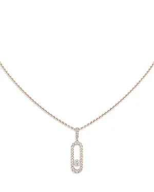Messika Diamond And 18k Gold Necklace - Pink Gold