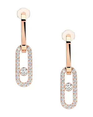 Messika Diamond Move Link Earrings - Pink Gold