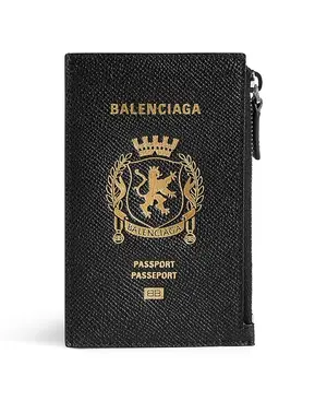 Balenciaga Passport Long Coin And Card Holder - Black
