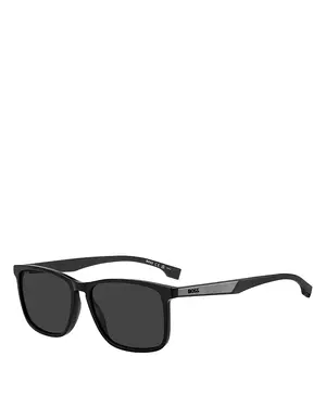 Hugo Boss Rectangle Sunglasses, 57mm - Black