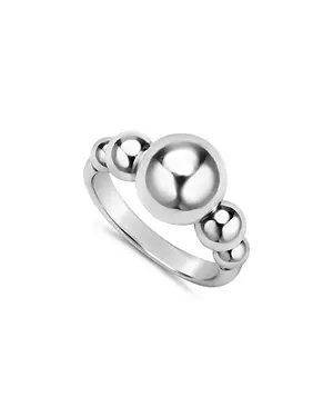 Lagos Sterling Caviar Bubbly Beaded Ring - Silver