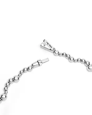 Lagos Sterling Caviar Bubbly Scalloped Beaded Collar Necklace - Silver