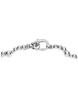 Lagos Sterling Caviar Bubbly Scalloped Beaded Collar Necklace - Silver