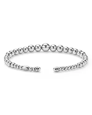 Lagos Sterling Caviar Bubbly Beaded Cuff Bracelet - Silver