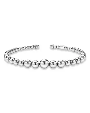 Lagos Sterling Caviar Bubbly Beaded Cuff Bracelet - Silver