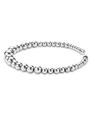 Lagos Sterling Caviar Bubbly Beaded Cuff Bracelet - Silver