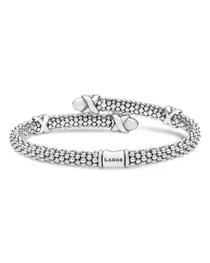Lagos Sterling Embrace Caviar Bead Bypass Bracelet