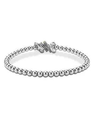 Lagos 18k Yellow Gold & Sterling Diamond Stretch Bracelet