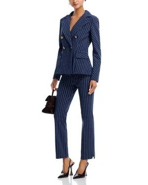 Chiara Boni La Petite Robe Pinstriped Double Breasted Blazer