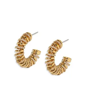 Nadri Pisa Coil C Hoop Earrings - Gold