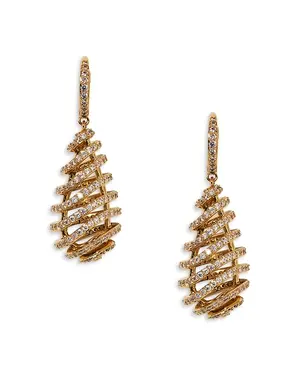 Nadri Pisa Open Pave Drop Earrings - Gold
