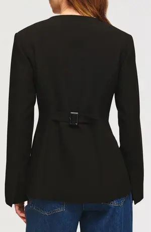 ALIGNE Daphne Collarless Jacket - Black