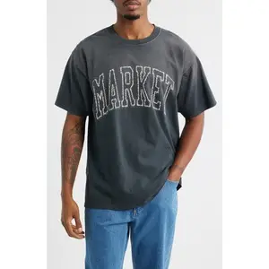 MARKET Vintage Arc Logo Graphic T-shirt - Pirate-black