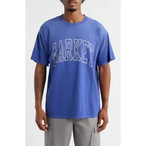 MARKET Vintage Arc Logo Graphic T-shirt - Skipper-blue