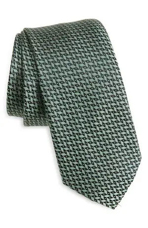 Nordstrom Walden Geo Jacquard Silk Neck Tie - Jade