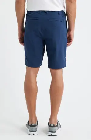 Mack Weldon Radius Flex Water-resistant Flat Front Shorts - True Navy