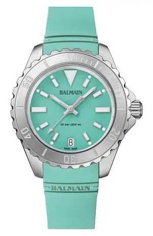 Balmain Ophrys Rubber Strap Watch - Stainless Steel
