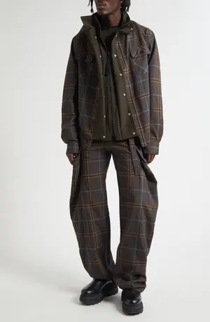 Sacai Plaid Shirt Jacket