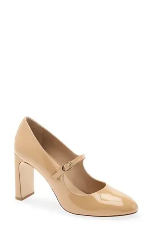 STUART WEITZMAN Babette Mary Jane 85 Pump - Fawn