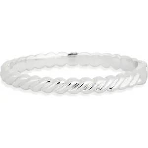 Ettika Twisted Stacking Bangle - Silver