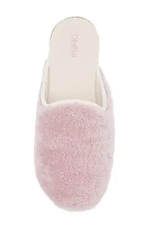 Olukai Hale Slip-on Genuine Shearling Mule - Dusty Pink/tapa