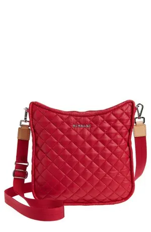 Mz Wallace Quilted Nylon Box Crossbody Bag - Apple