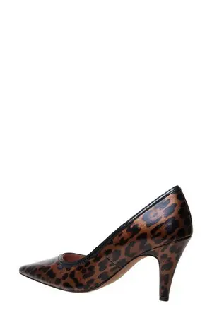 Linea Paolo Pointe Bow Pointed Toe Pump - Brown/black