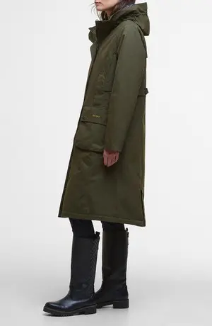Barbour Bamburgh Hooded Waterproof Jacket - Olive/classic