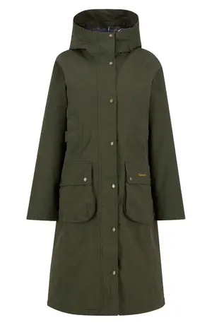 Barbour Bamburgh Hooded Waterproof Jacket - Olive/classic