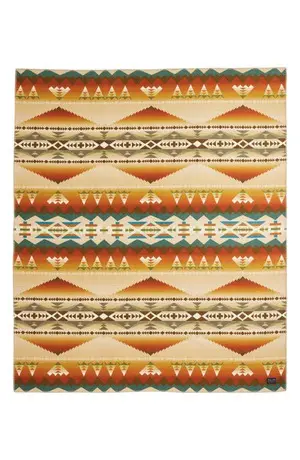 Pendleton Jacquard Unnapped Wool Blend Blanket - Solstice Canyon