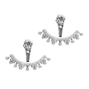 MAZIN JEWELS Anastasia Ear Jackets - Silver