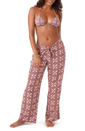 Roxy Batik Bloom Print Cover-up Pants