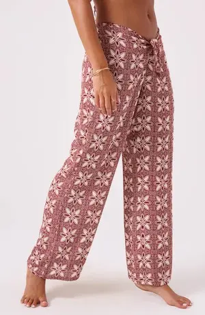 Roxy Batik Bloom Print Cover-up Pants