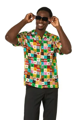 Opposuits Digital Check Camp Shirt